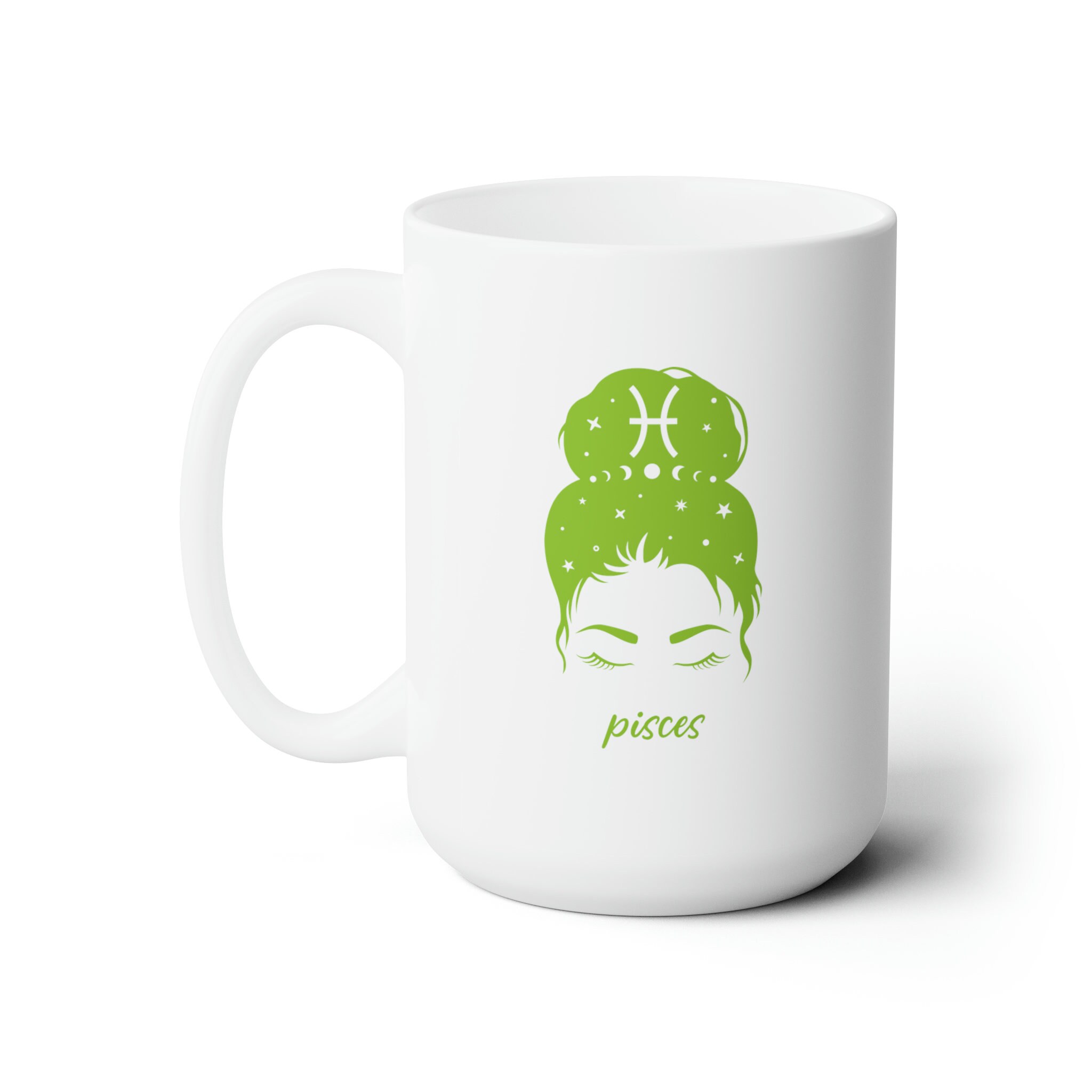 Pisces Astrology Sign White Ceramic Coffee Mug 15oz, Astrology Gift ...
