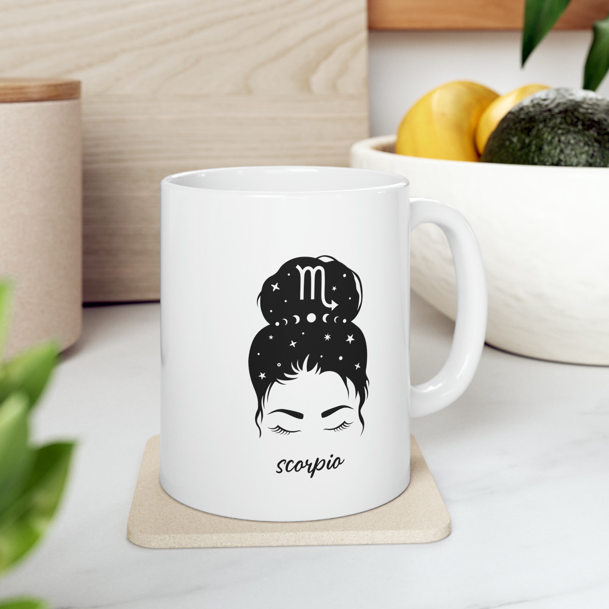 Scorpio Astrology Sign White Ceramic Coffee Mug 11oz, Astrology Gift ...