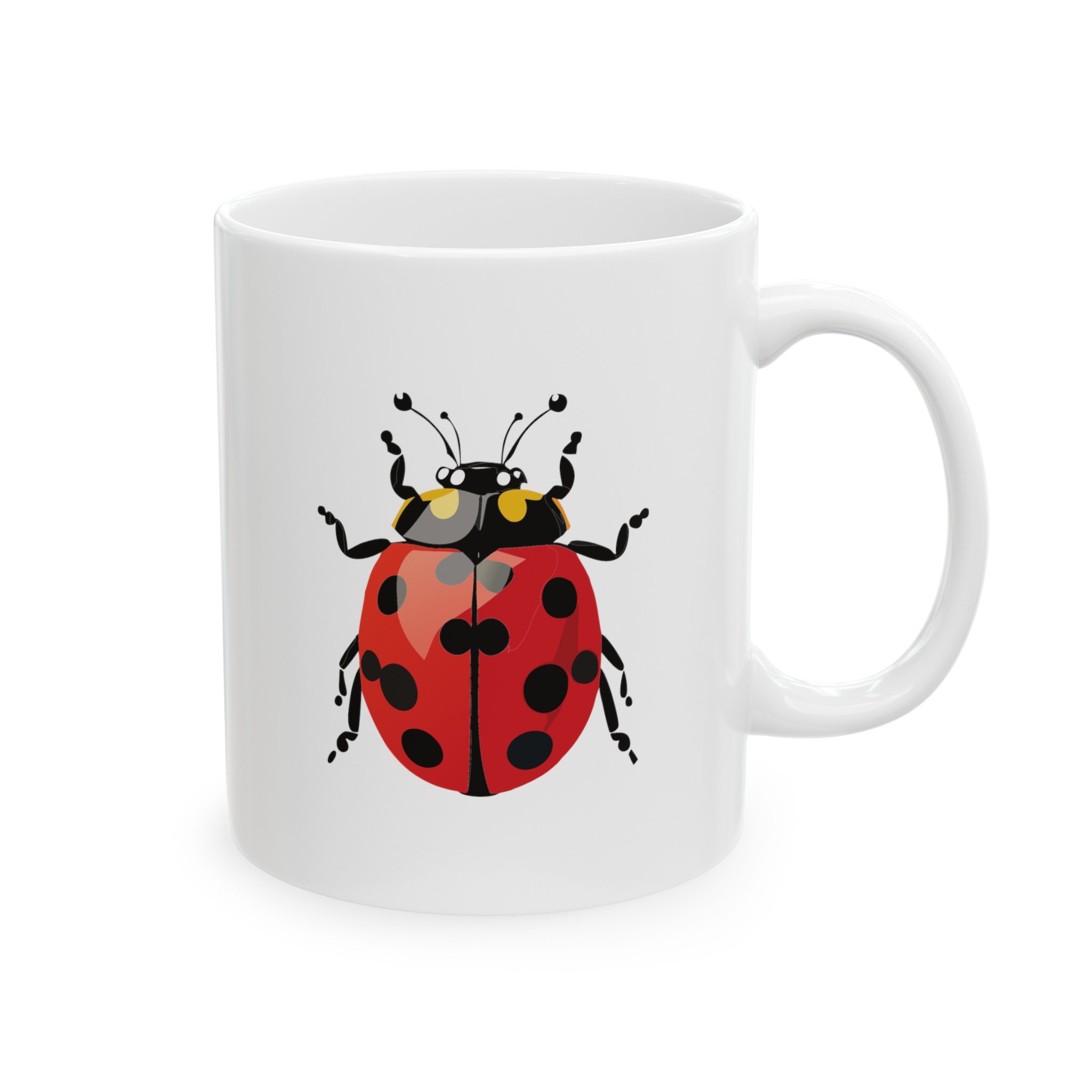 Colorful Ladybug 11oz Coffee Mug, Vintage Ladybug Mug, Ladybug Lover ...