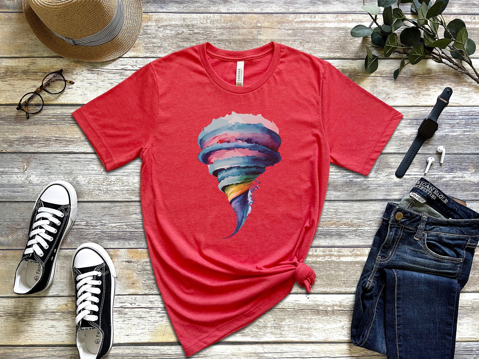 Colorful Tornado Shirt, Tornado Lover, Tornado Tee, Twister Tee, Mother ...