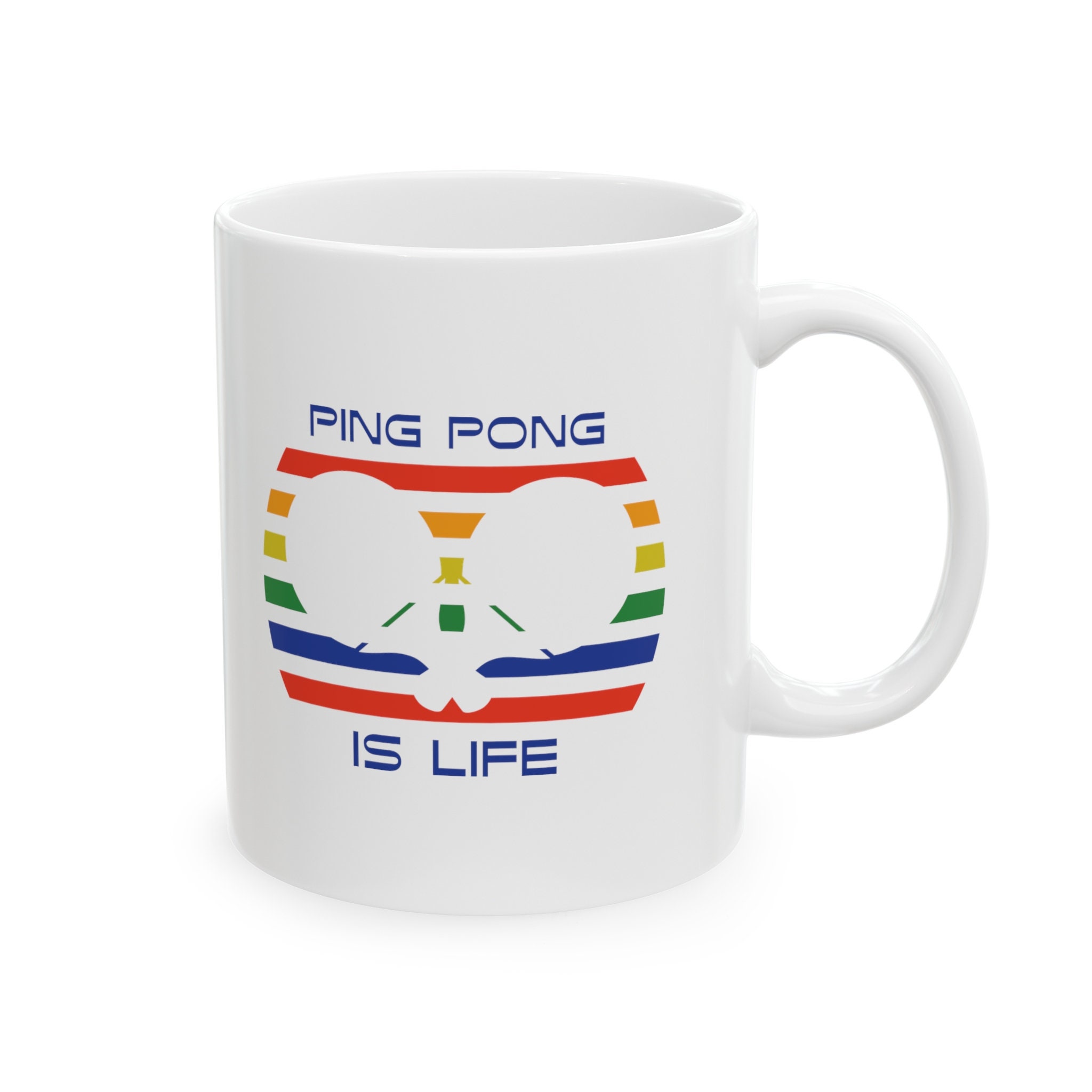 Ping Pong is Life 11oz Coffee Mug, Retro Ping Pong is Life Mug, Ping ...