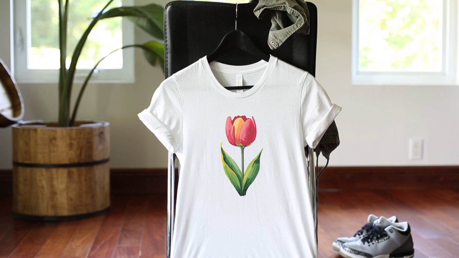 Colorful Tulip Shirt, Watercolor Tulip Shirt, Spring Flower Shirt ...