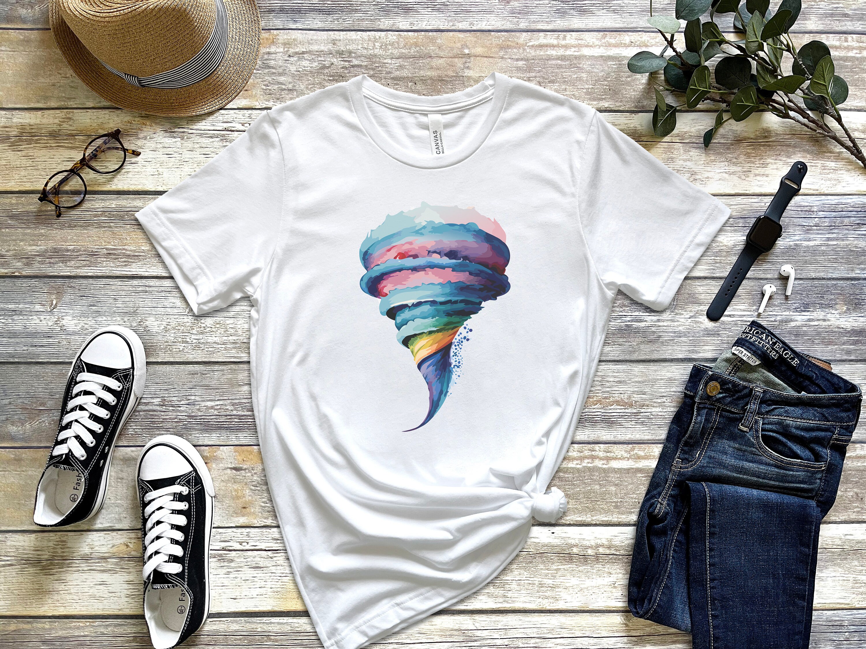 Colorful Tornado Shirt, Tornado Lover, Tornado Tee, Twister Tee, Mother ...