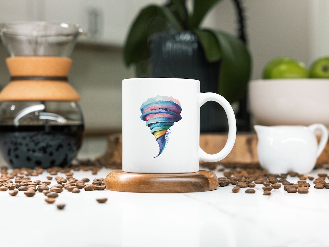 Colorful Tornado 11oz Coffee Mug, Tornado Lover, Tornado Mug, Mother ...