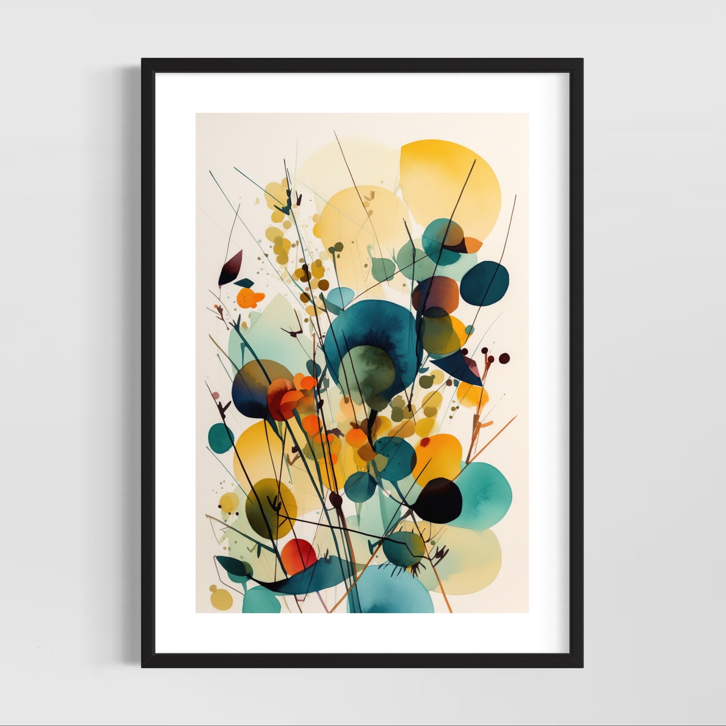 Mcm Wall Art - Abstract Mid Century Modern Wall Art - an Original Fine ...