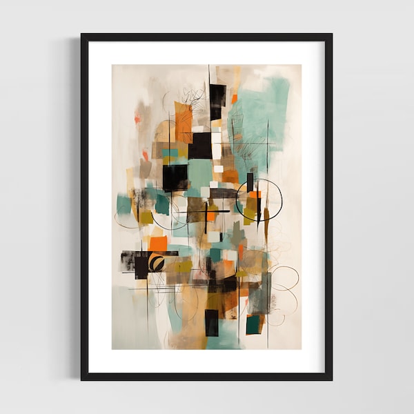 Mid Century Abstract Art - Etsy