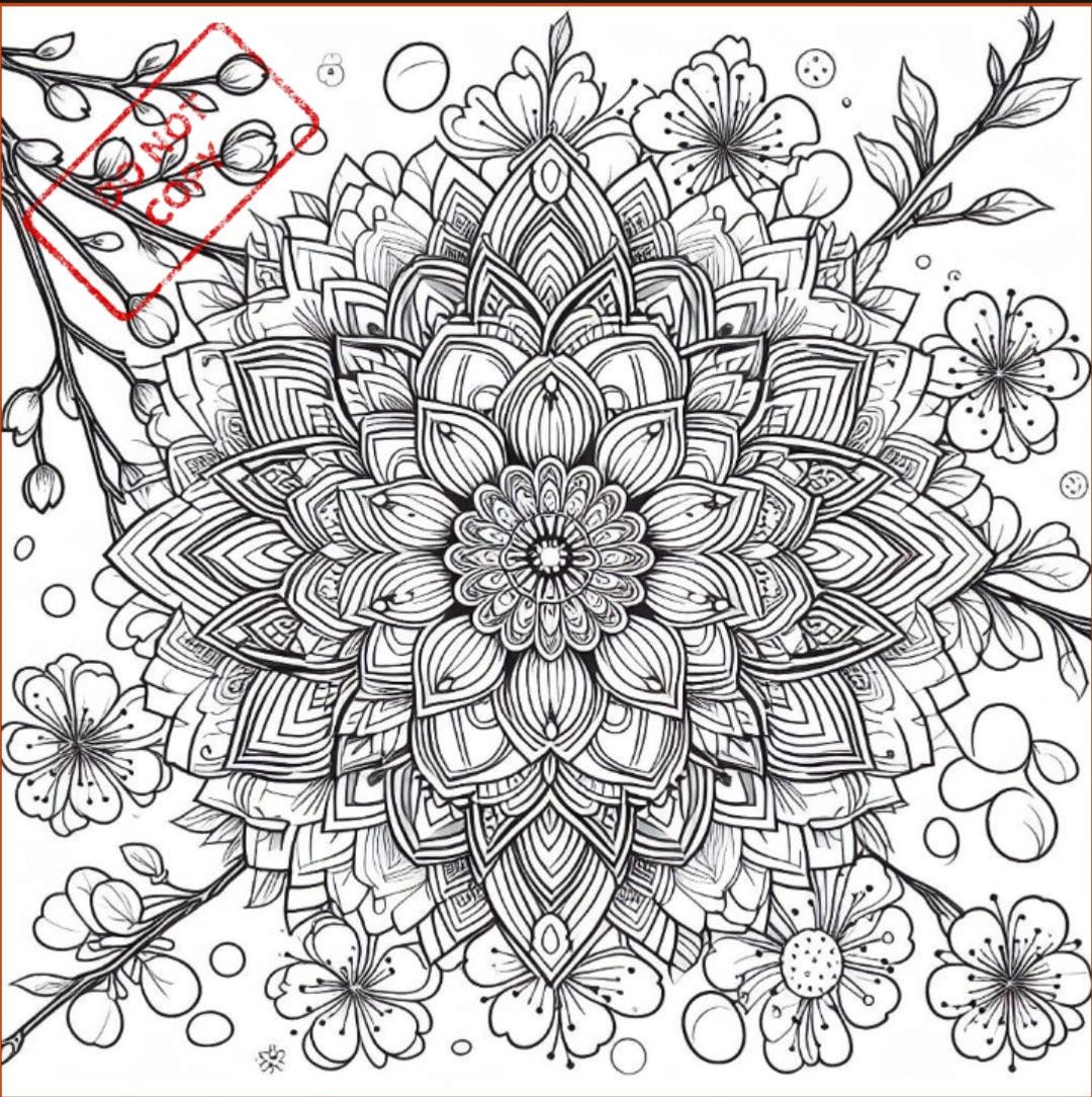 Intricate Mandala Coloring Page - Etsy