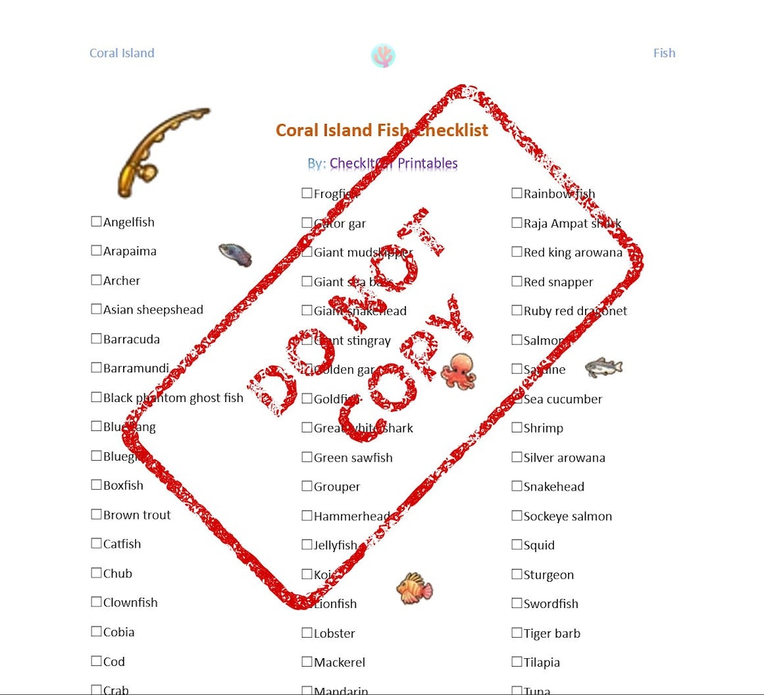 Complete Coral Island Fish Checklist: Your Ultimate Guide to Underwater ...