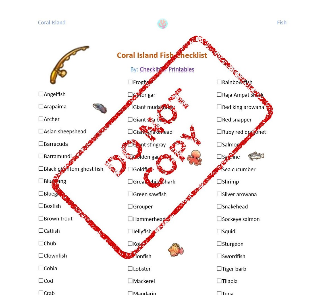 Complete Coral Island Fish Checklist: Your Ultimate Guide to Underwater ...
