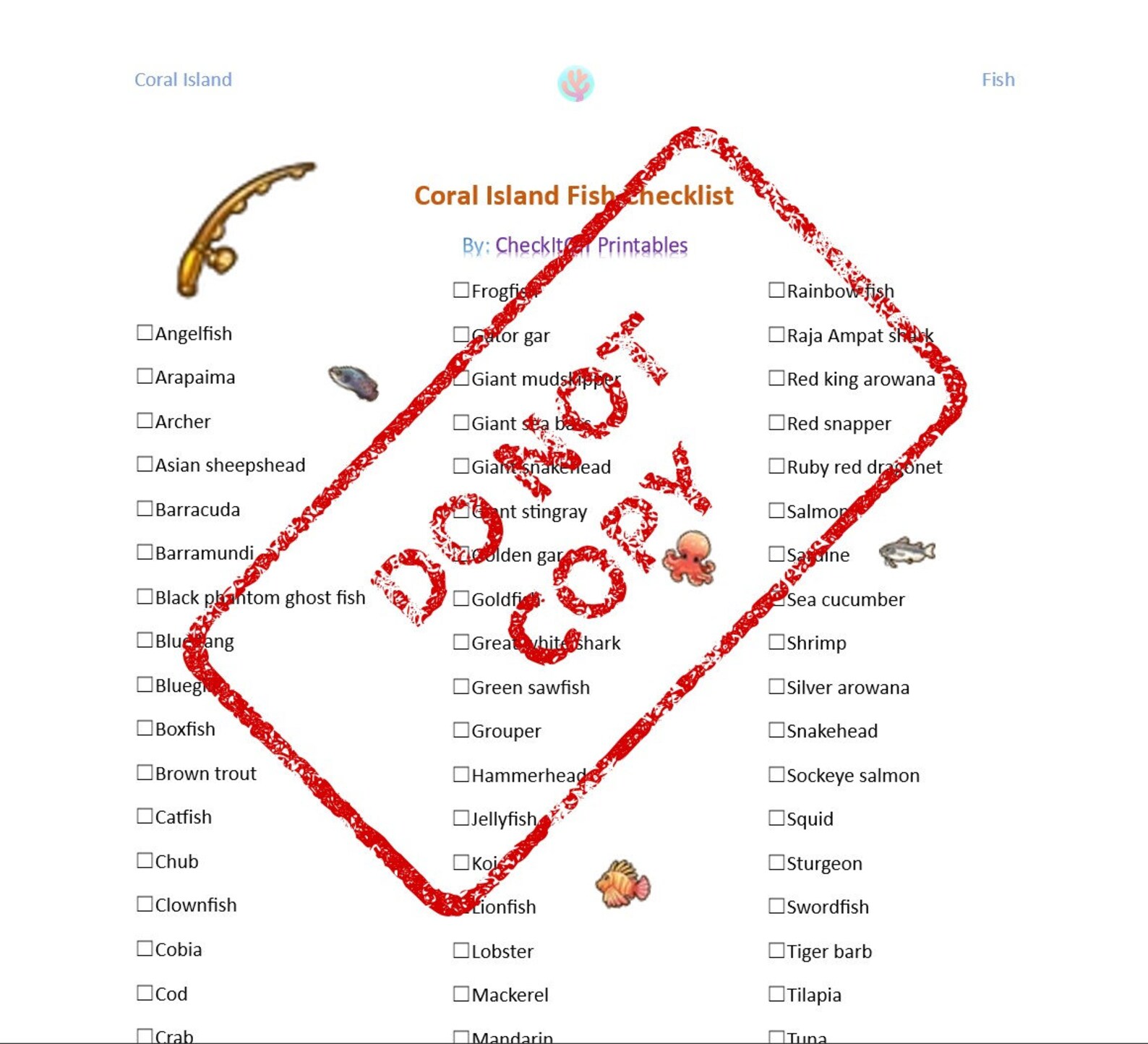 Complete Coral Island Fish Checklist: Your Ultimate Guide to Underwater ...