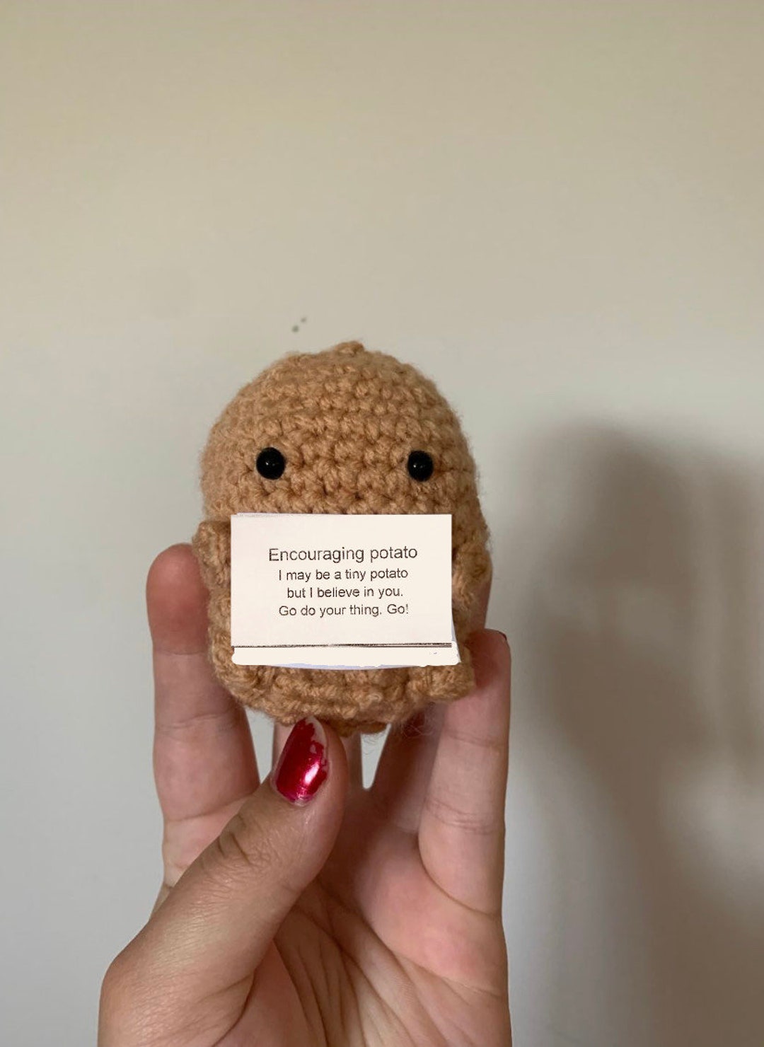 Encouraging/positive Potato Crochet Pattern By:happycrochetca - Etsy