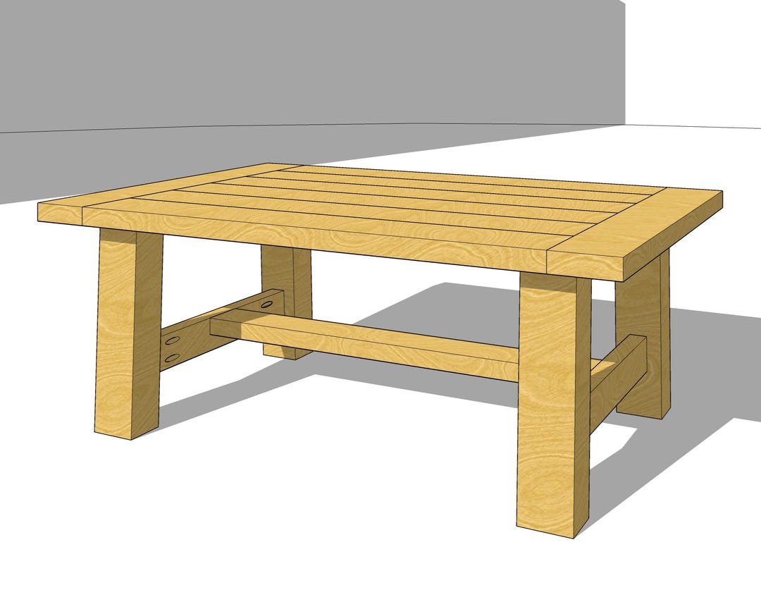Coffee Table Building Plan, Modern, Furniture, Digital Plans, Table, Plans, Minimalism Coffee ...