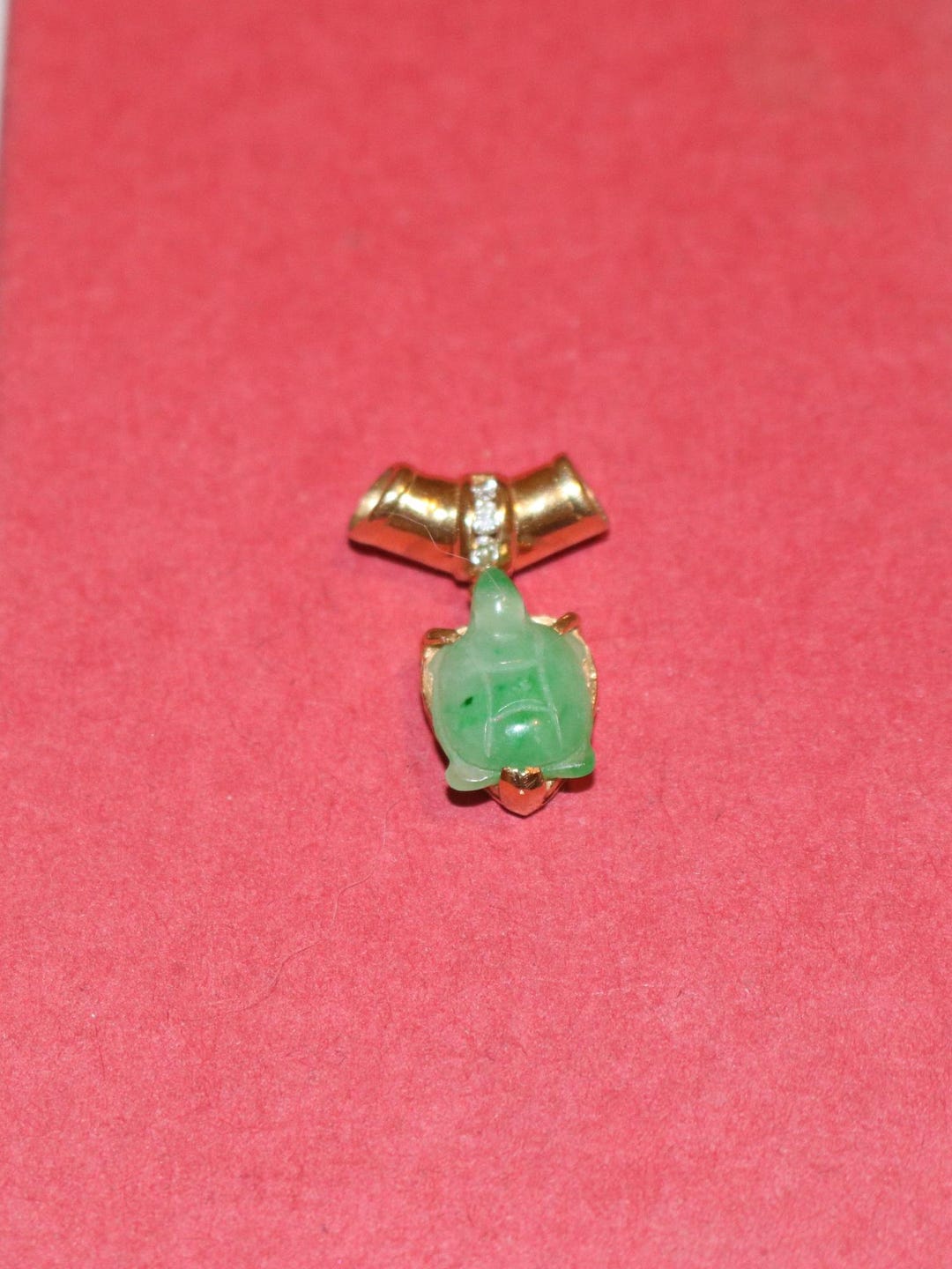 14 Karat Gold Jade Turtle Pendant or Charm; Present/gift/ocean - Etsy
