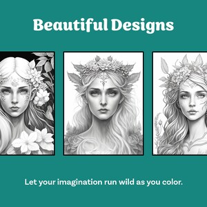 Enchanted Elf Coloring Book Printable Coloring Page 10 Fantasy Coloring ...