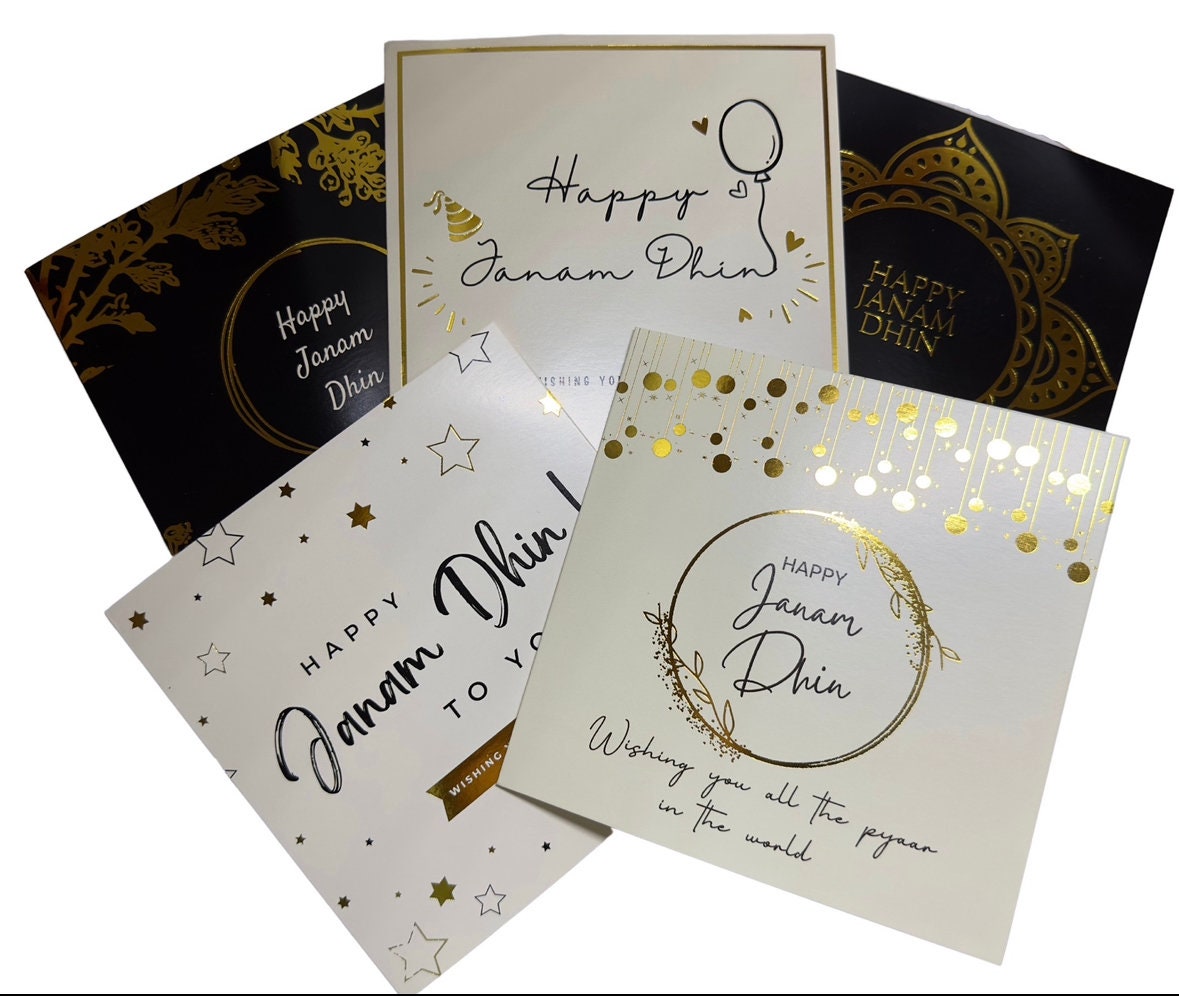 Happy Janam Dhin Greeting Cards (5 Pack) - Etsy