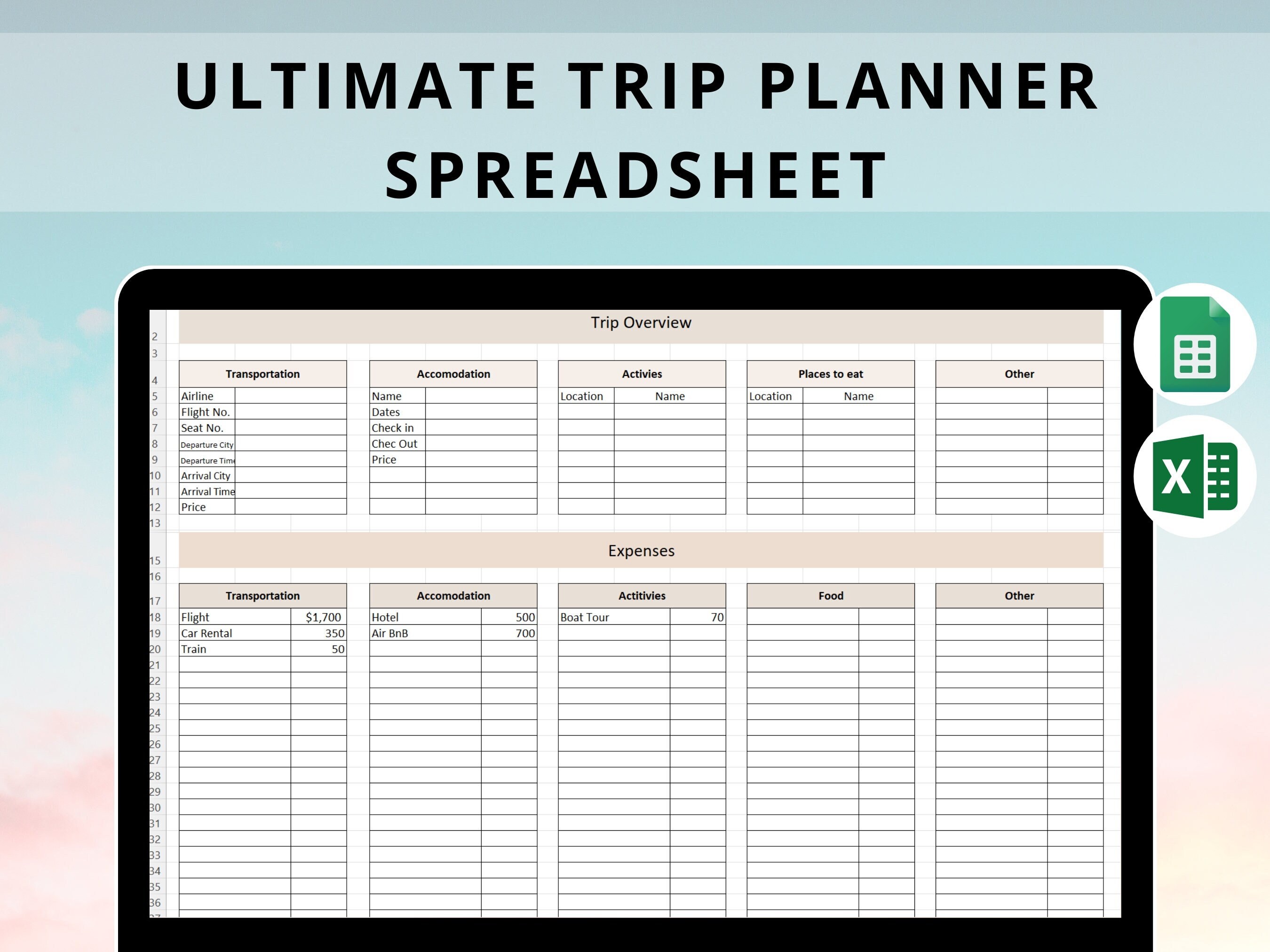 Travel Planning Excel Template Prntbl concejomunicipaldechinu gov co Travel Planning Excel Template Prntbl concejomunicipaldechinu gov co
