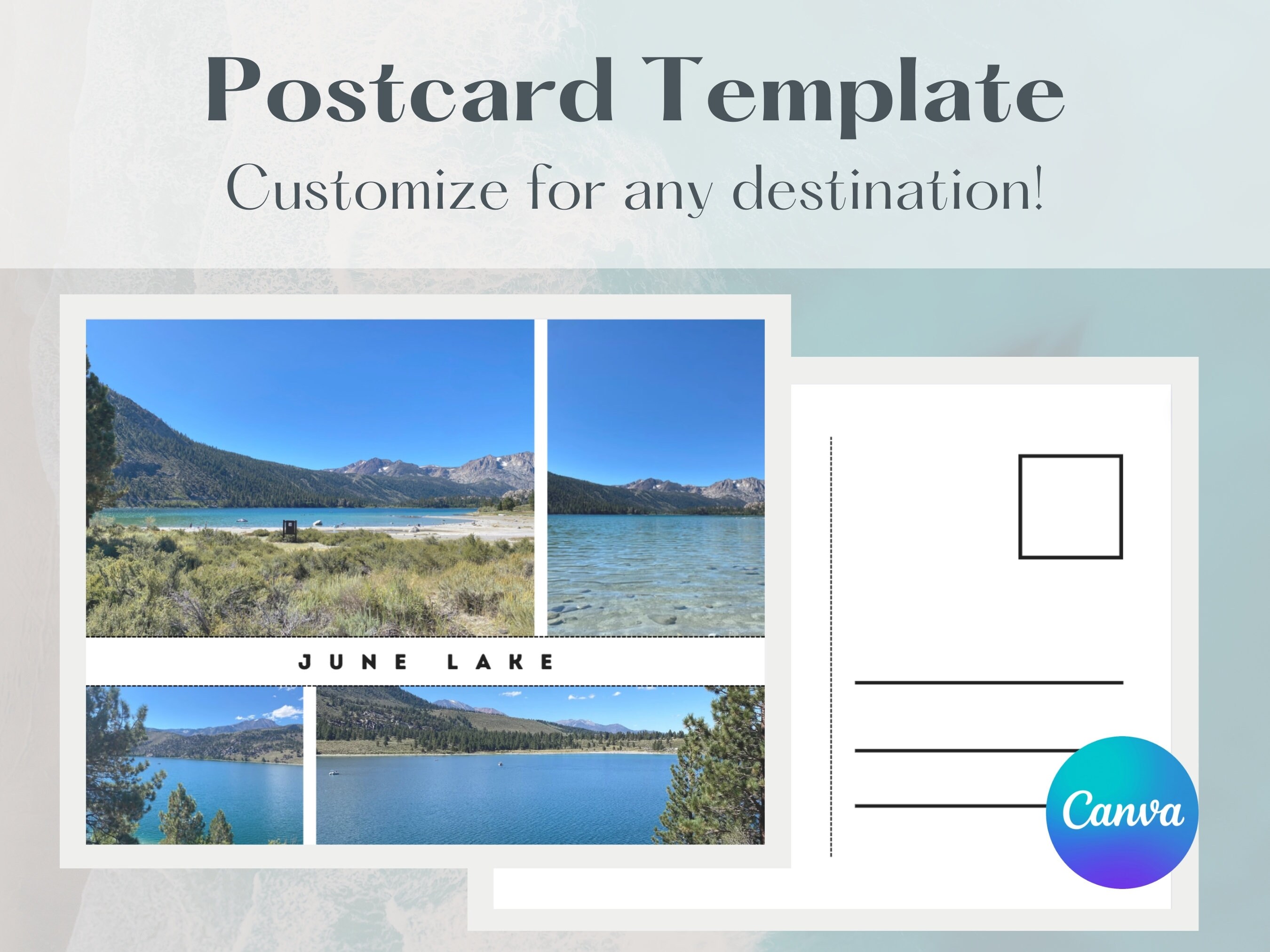 Editable Postcard Template | Traveling Postcard Template | Canva ...