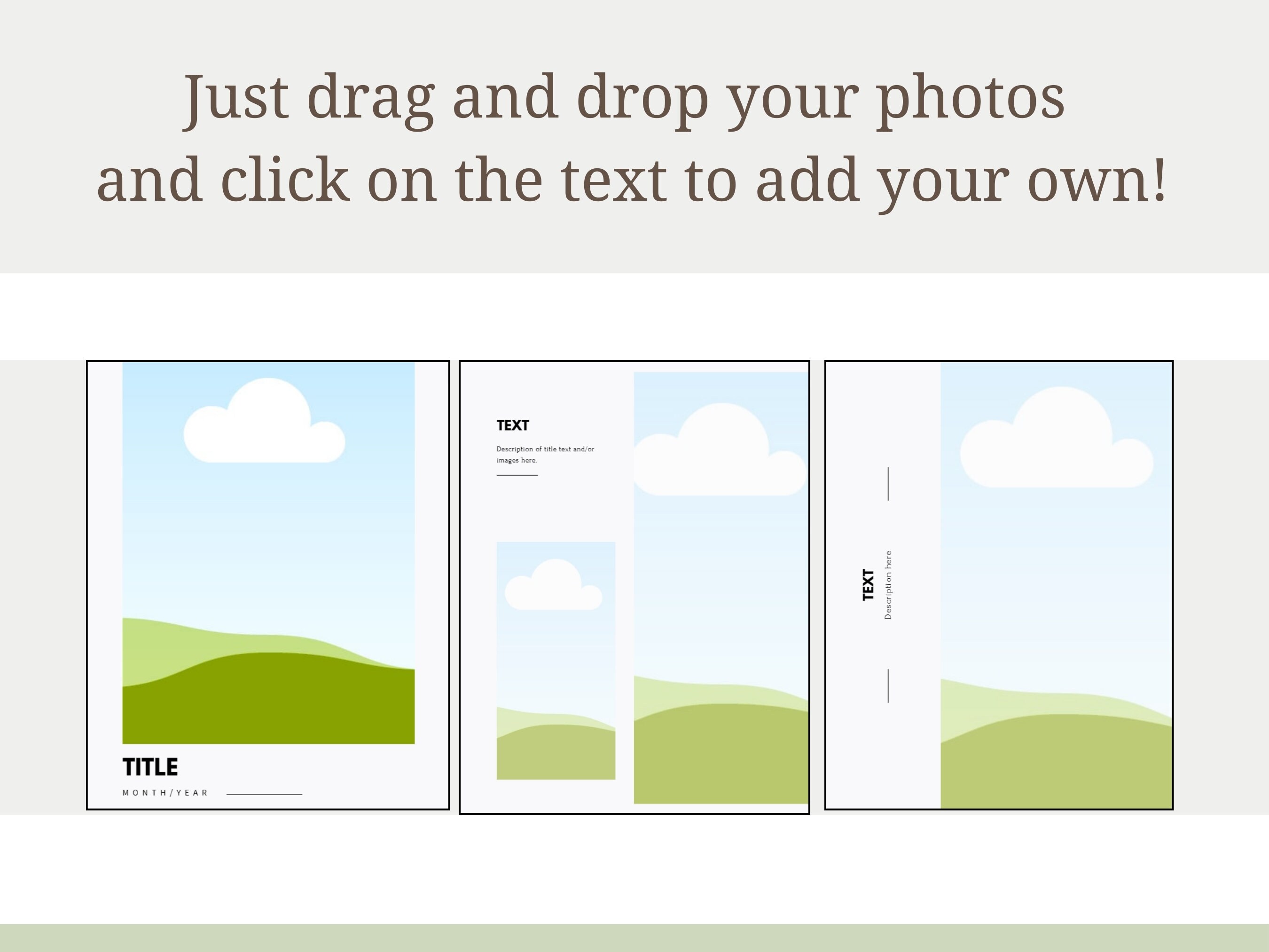 Photo Memory Book Template Coffee Table Book Personalized Photo