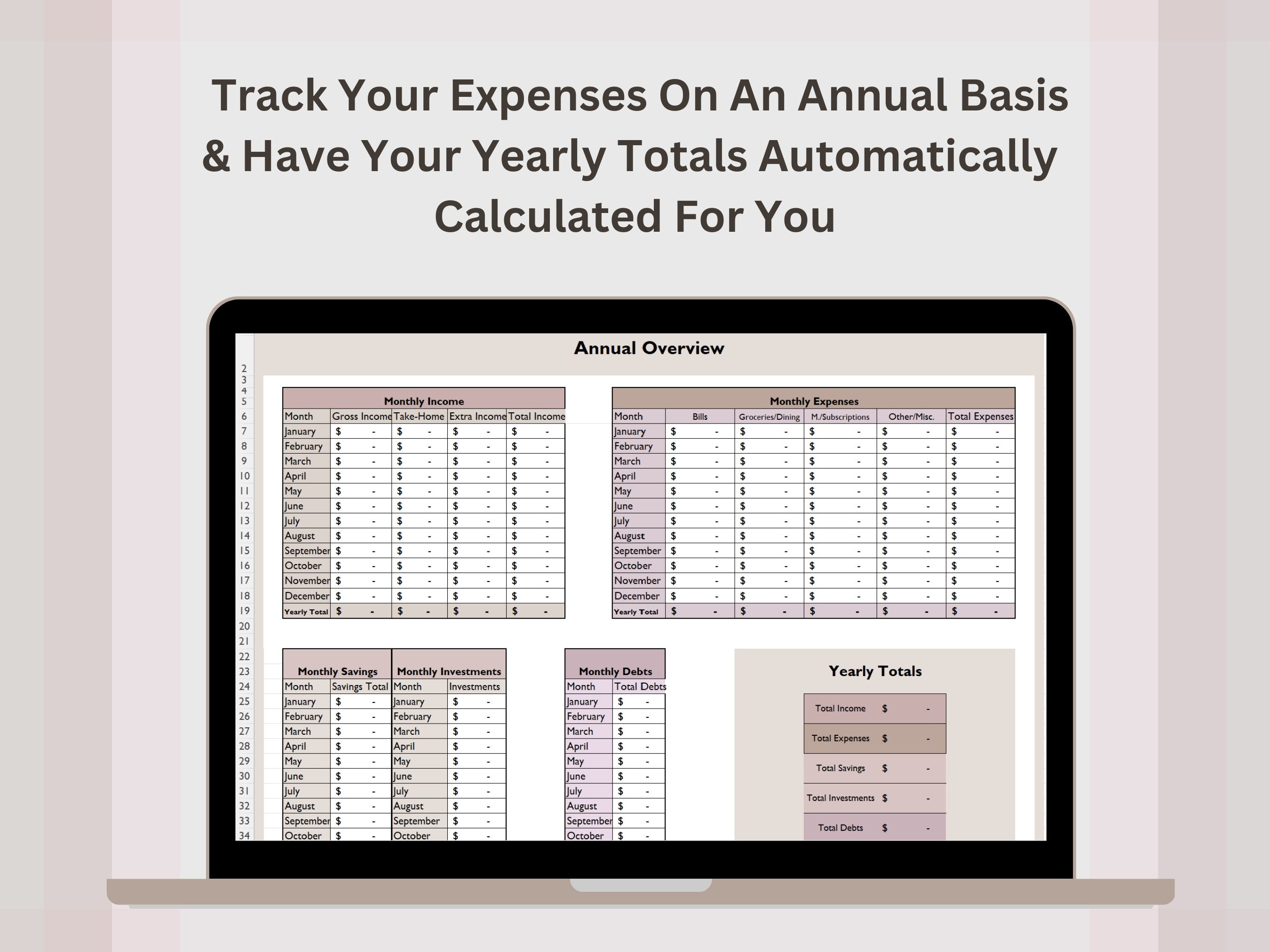 Monthly Budget Spreadsheet Tracker | Excel | Google Sheets | Finance ...