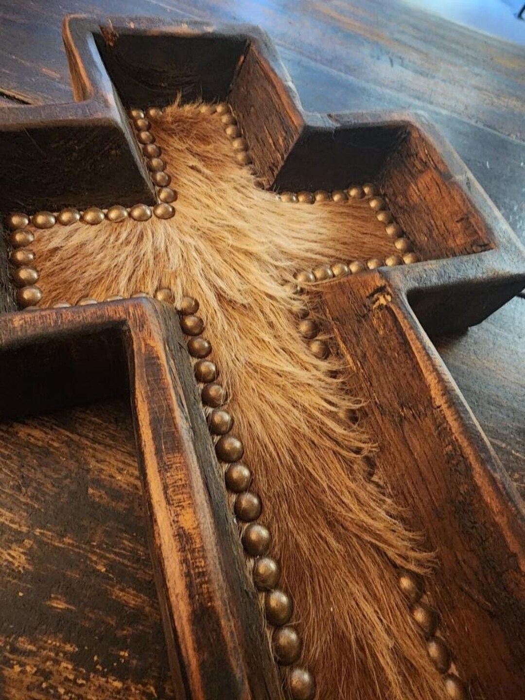 Cross Dough Bowl Highland Cow Hide - Etsy