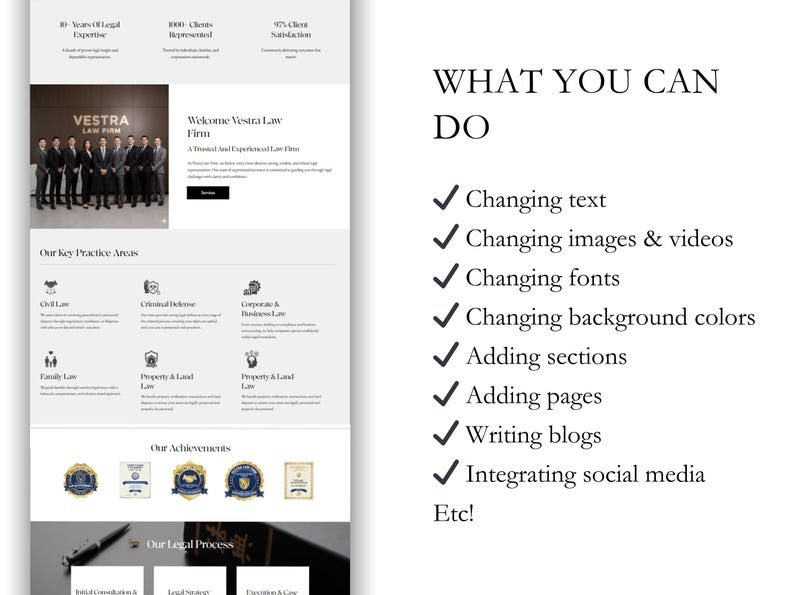 WIX Studio Law Firm Website Template for Legal Services, Lawyers ...