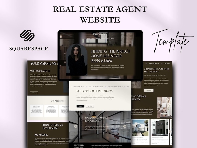 Real Estate Agent Squarespace Website Template: Realtor & Broker Site ...
