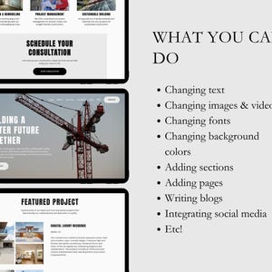 Construction Website Template Squarespace Template Contractor Website Home Builder Website ...