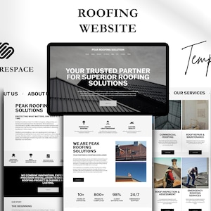 Roofing Website Squarespace Template, Roofing Template, Roofer ...