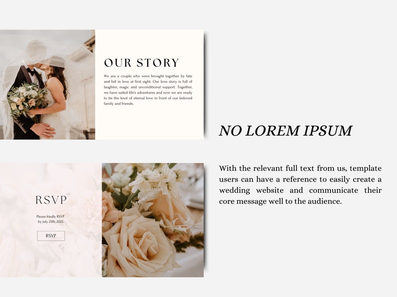 Wedding Website Canva Template, Aesthetic Design, Minimalist Wedding ...