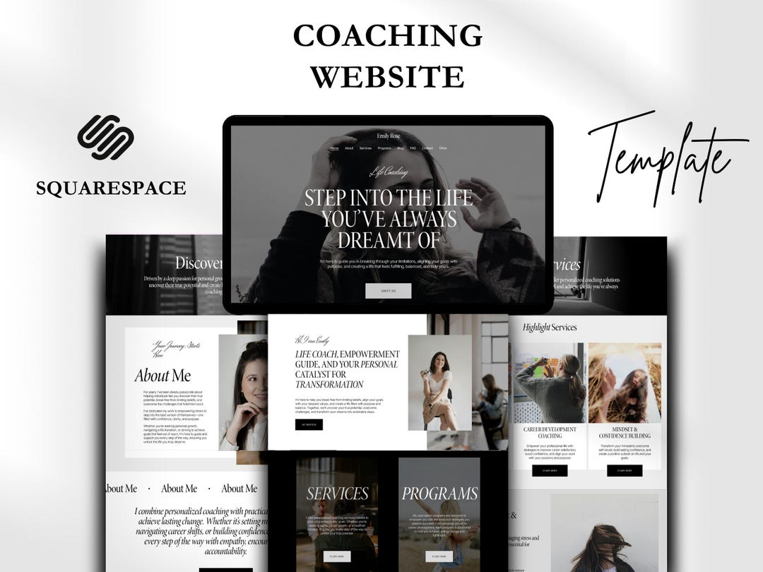 Life Coaching Squarespace Website Template, Professional Website for ...
