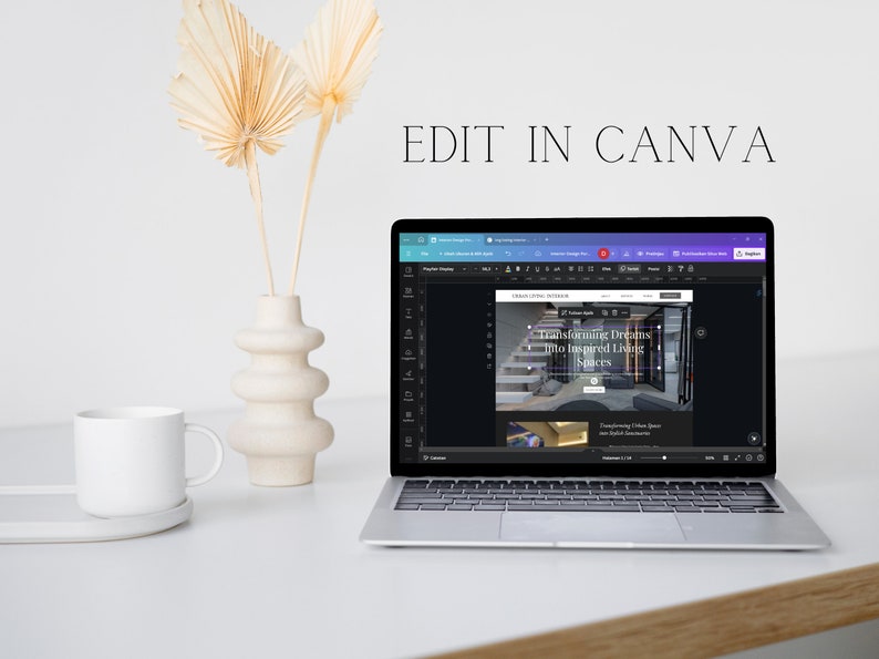 Interior Design Canva Website Template: Portfolio for Architects ...