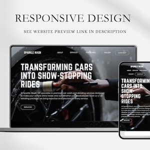 Car Wash Canva Website Template: Auto Detailing & Car Coating Bussines ...