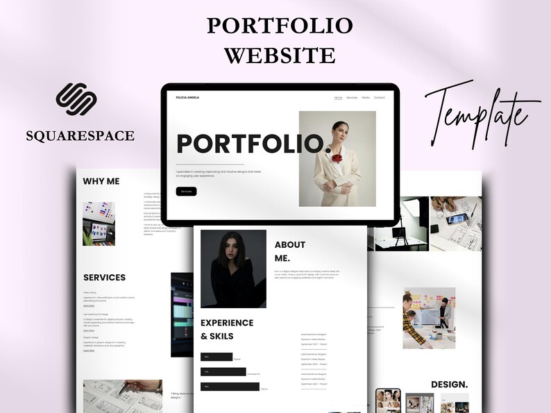 Squarespace Portfolio Website Template: Designer, Freelancer, Product ...