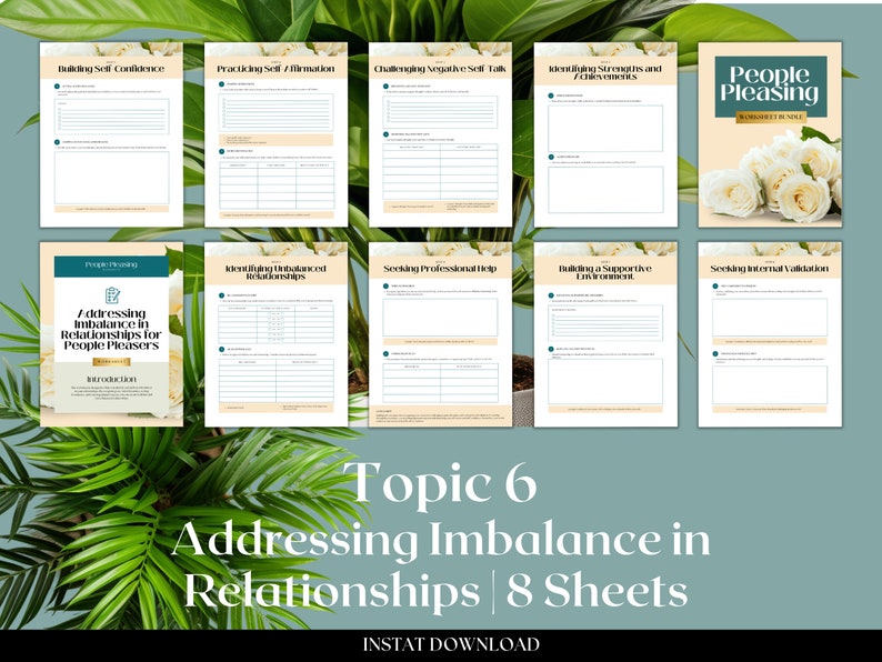 People-pleasing Fillable Worksheets, Setting Boundaries, Boundaries ...