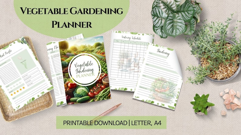 Vegetable Gardening Planner Printable, Vegetable Gardening Journal ...