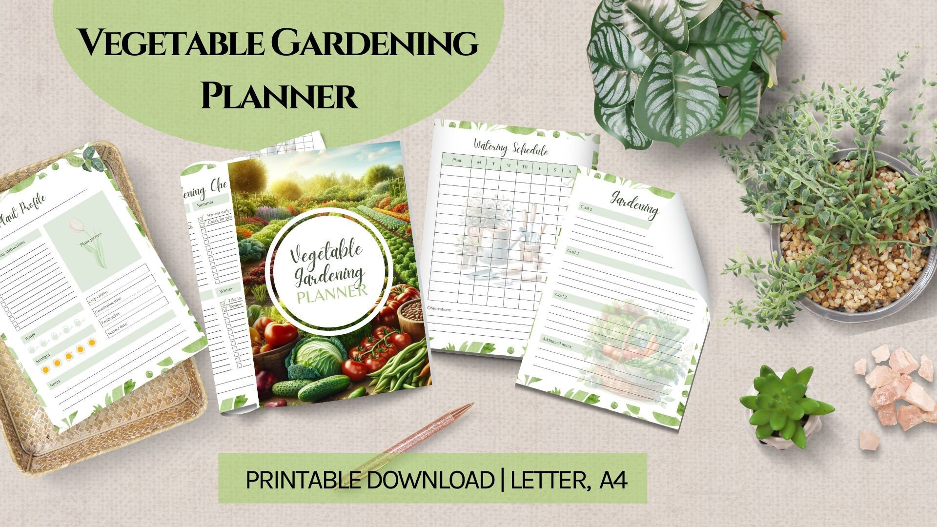 Vegetable Gardening Planner Printable, Vegetable Gardening Journal ...
