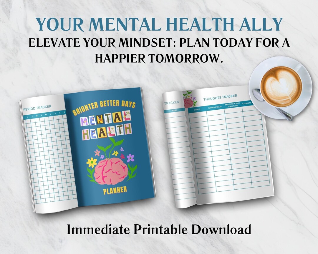 Mental Health Planner, Printable Planners, Anxiety Journal, Self Care ...