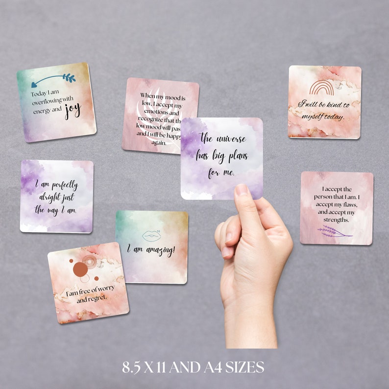 Positive Affirmation, Printable Encouragement Cards, Daily Affirmation ...