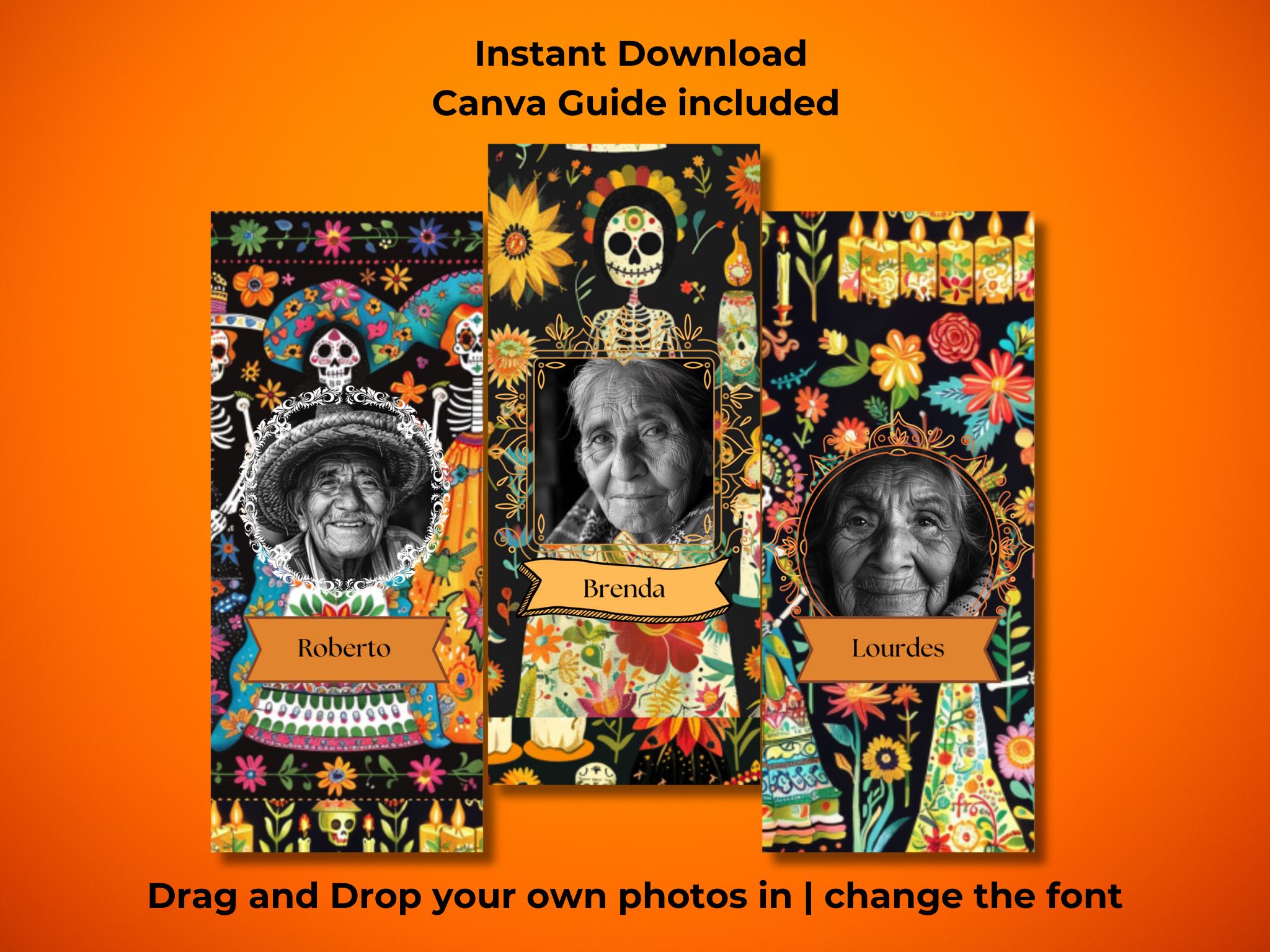 Dia De Los Muertos, Tall Candle Label, Tall Cylinder Candle, Candle ...