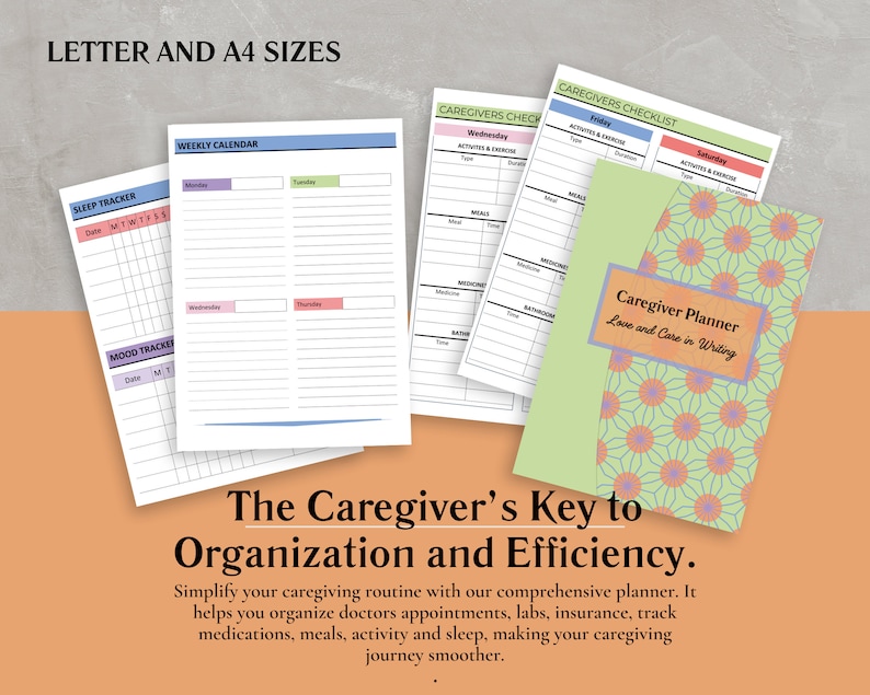 Caregiver Checklist, Caregiver Planner, Caregiver Daily Log, Caregiver ...
