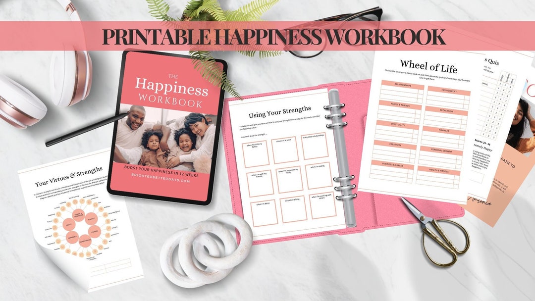 Happiness Workbook Printable, Happiness Journal Printable, Happiness ...