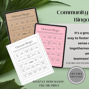 Human Bingo Game, Fillable Editable, Instant Download, Digital ...