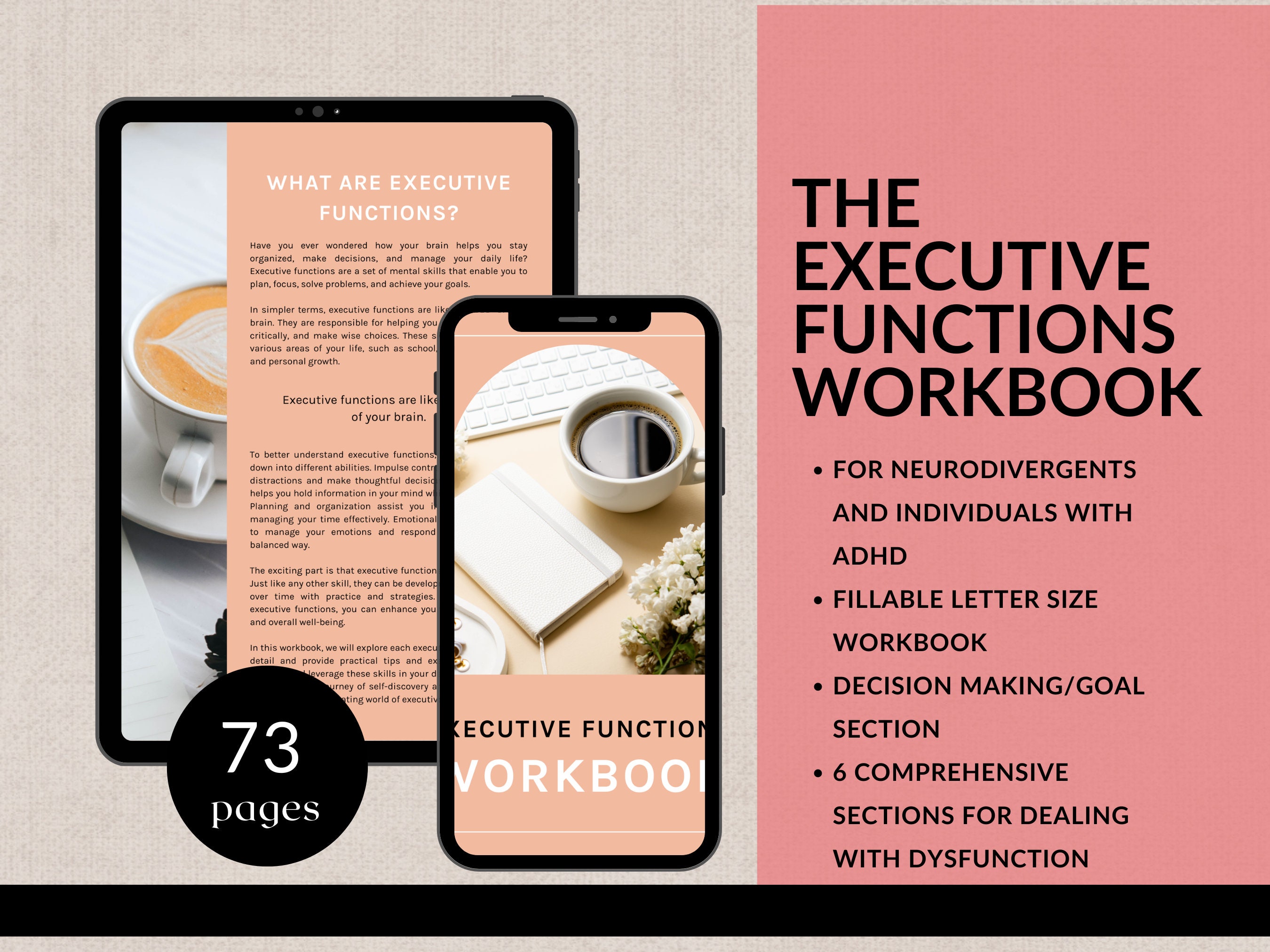 Fillable Executive Functions Workbook, Adhd Workbook, Executive ...