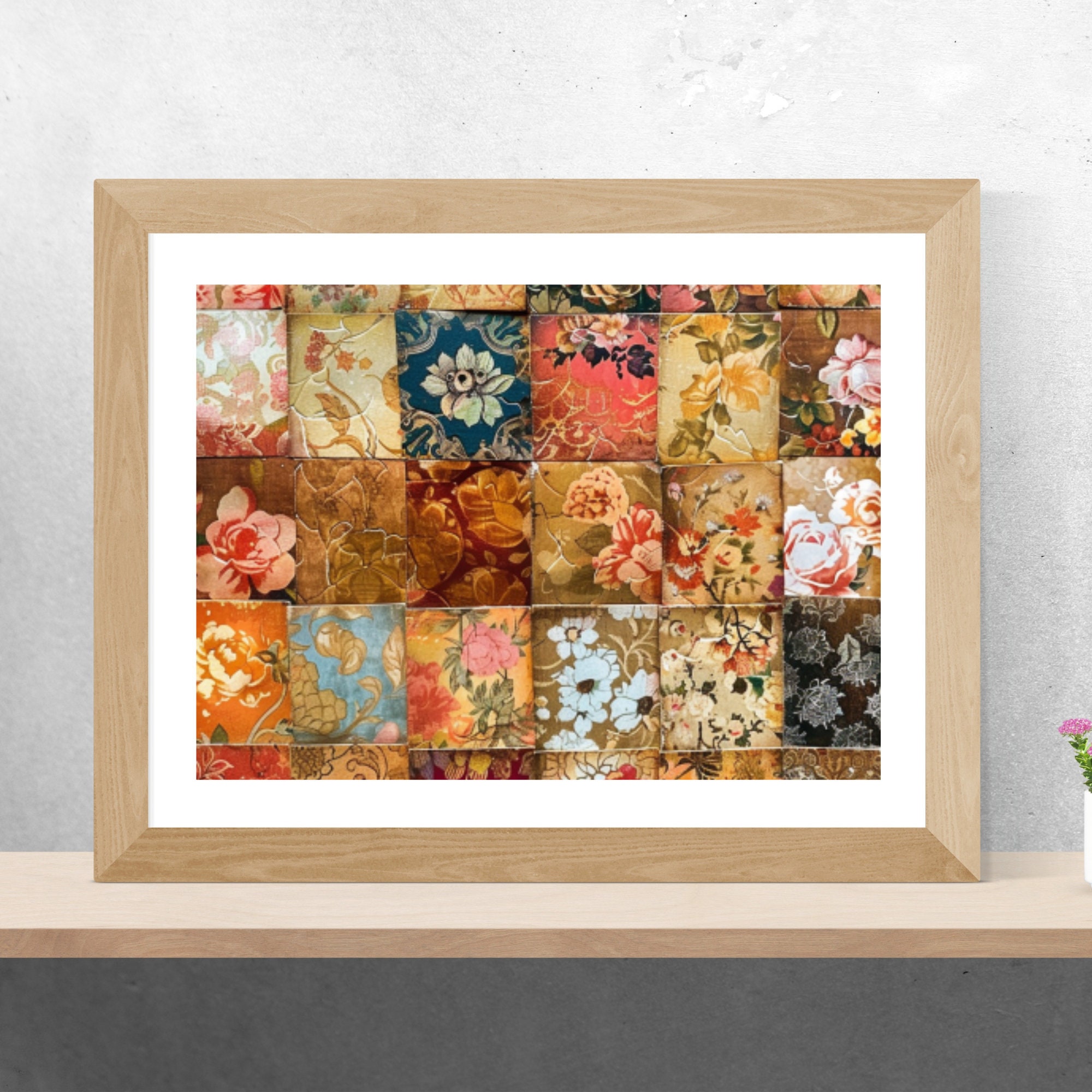 Patchwork Journal, Orange Junk Journal, Junk Journal Kit, Junk Journal ...
