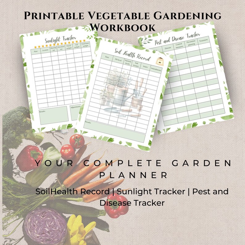 Vegetable Gardening Planner Printable, Vegetable Gardening Journal ...
