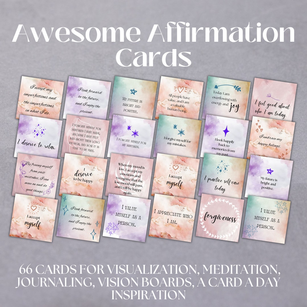 Positive Affirmation, Printable Encouragement Cards, Daily Affirmation ...