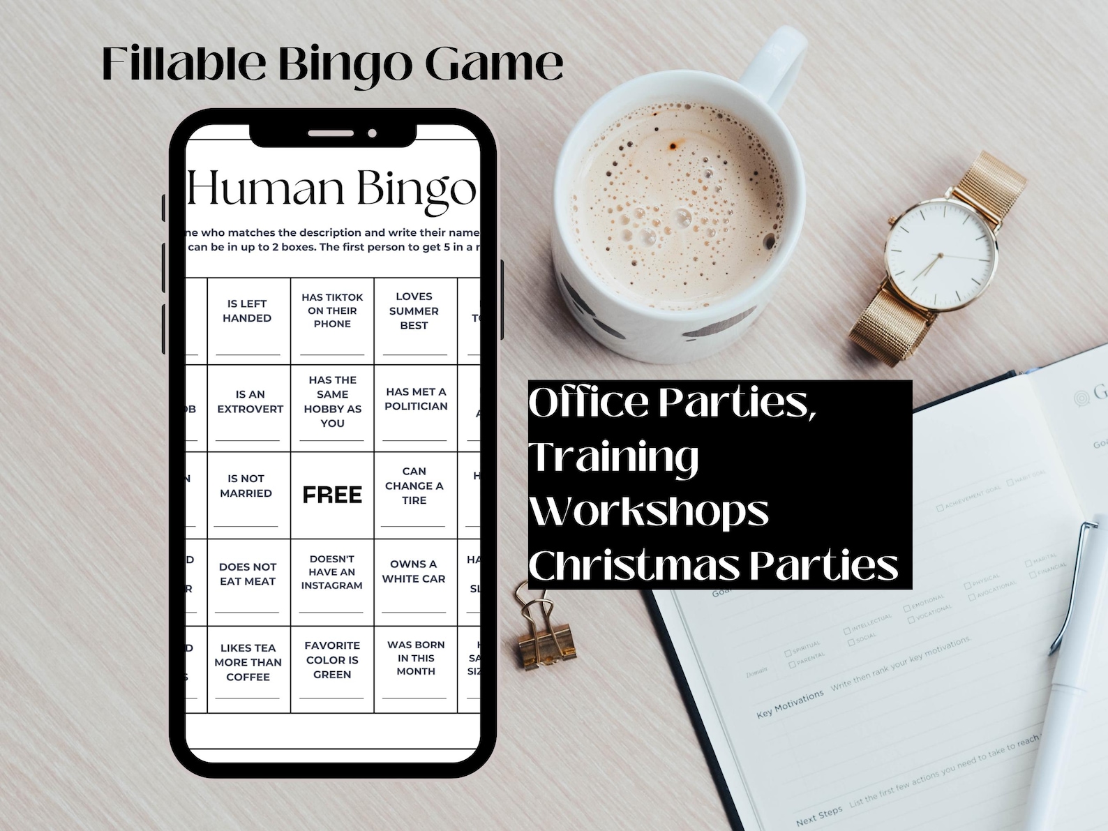 Human Bingo Game, Fillable Editable, Instant Download, Digital ...