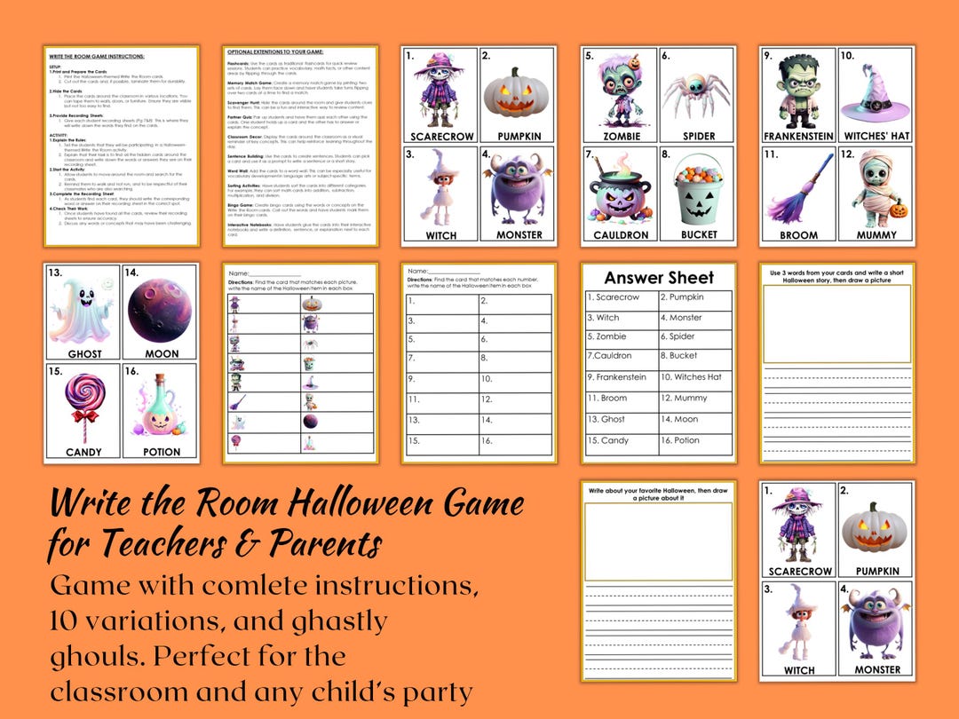 Halloween Party Game, Printable Halloween, Halloween Birthday ...