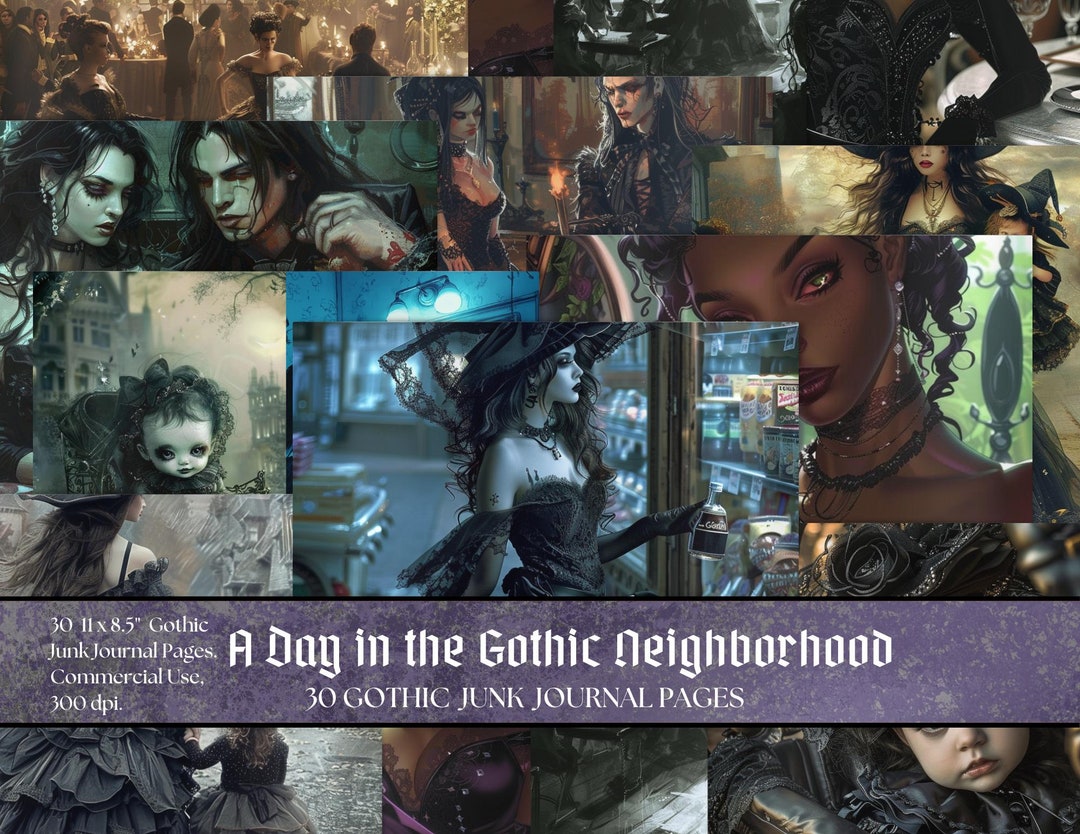 Gothic Junk Journal, Junk Journal Pages, Junk Journal Digital, Junk ...