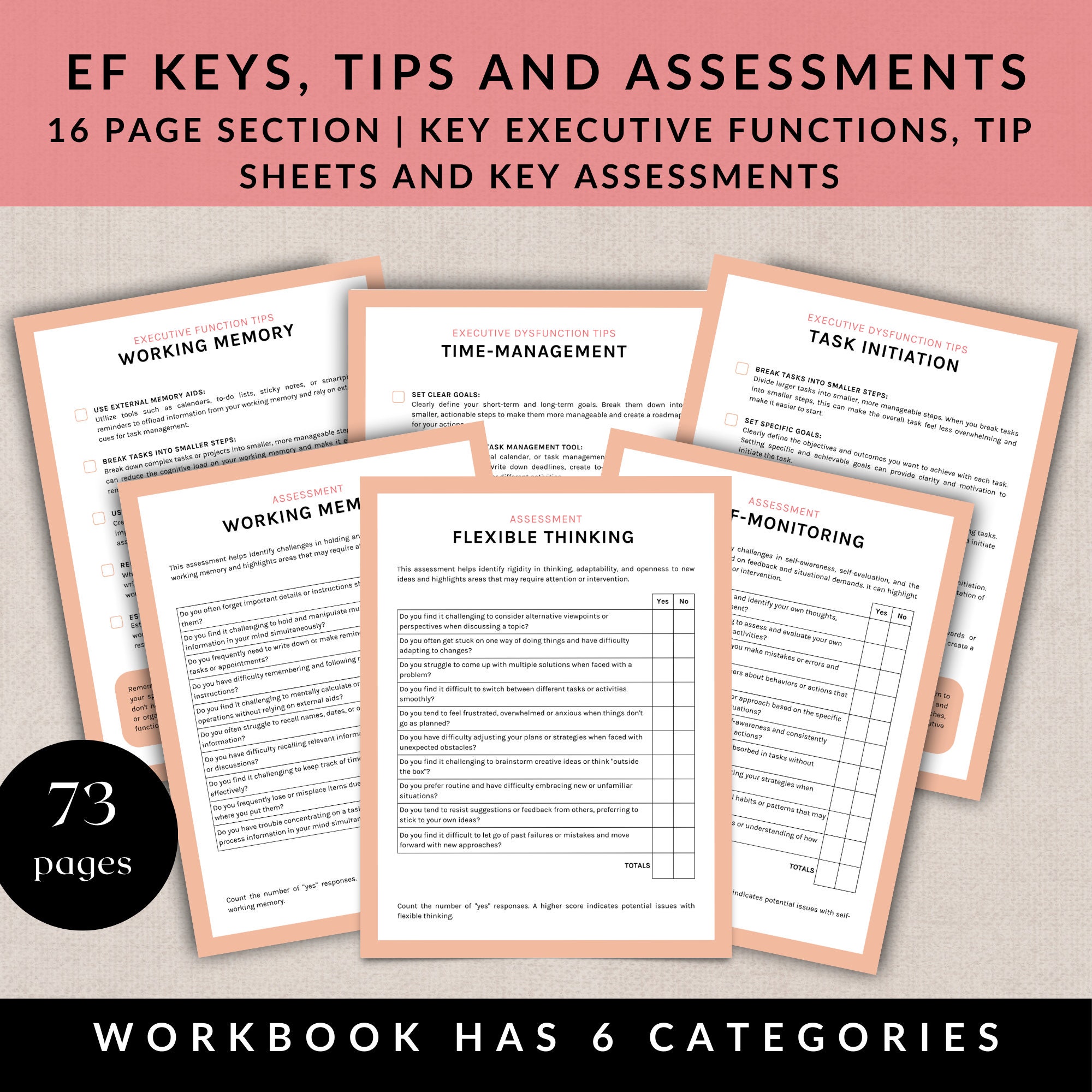 Fillable Executive Functions Workbook, Adhd Workbook, Executive ...